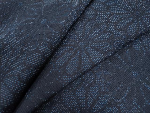 平和屋着物●結城紬　菊尽くし　正絹　逸品　CAAW7979yc