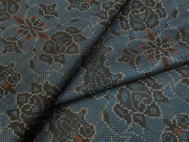 平和屋着物●本場大島紬　7マルキ　吉祥花文　正絹　逸品　CAAW7981yc