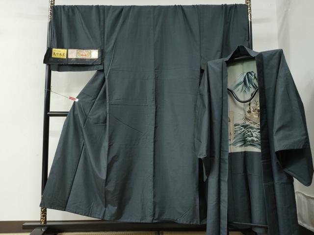 平和屋着物●男性　本場大島紬　アンサンブル　亀甲萬葉　井田哲則作　キングサイズ　ますいわ屋扱い　証紙付き　正絹　逸品　CAAW7988yc