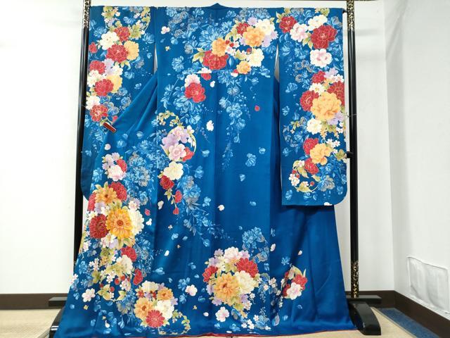 平和屋着物●豪華振袖　刺繍　いちご　ラメ糸　金彩　正絹　逸品　CAAW8007yc