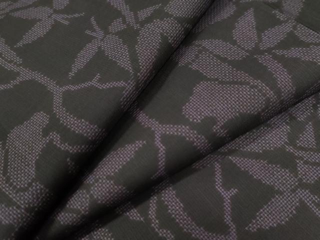 平和屋着物●本場大島紬　7マルキ　笹竹枝松文　正絹　逸品　CAAW8016yc