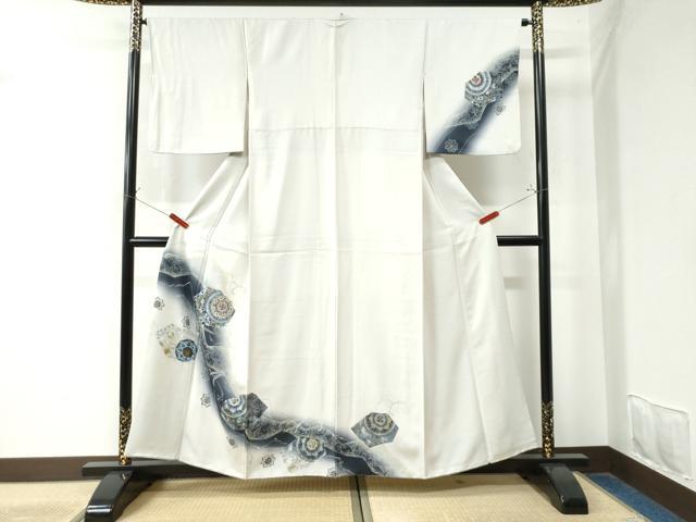 平和屋着物●訪問着　花鳥文　暈し染め　金銀彩　正絹　逸品　CAAW8038yc