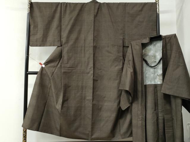 平和屋着物●男性　本場大島紬　アンサンブル　100亀甲　総詰め　キングサイズ　正絹　逸品　CAAW8043yc