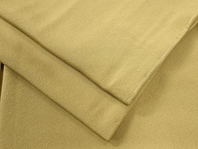 平和屋着物●上質な色無地　黄唐茶色　正絹　逸品　未使用　CAAW8048yc