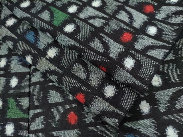 平和屋着物●久留米絣　単衣　吉祥文　綿　逸品　CAAW8050yc