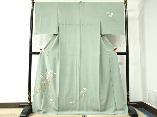 平和屋着物●本加賀友禅作家　谷幸治　訪問着　枝花文　ロング丈　正絹　逸品　CAAW8075yc