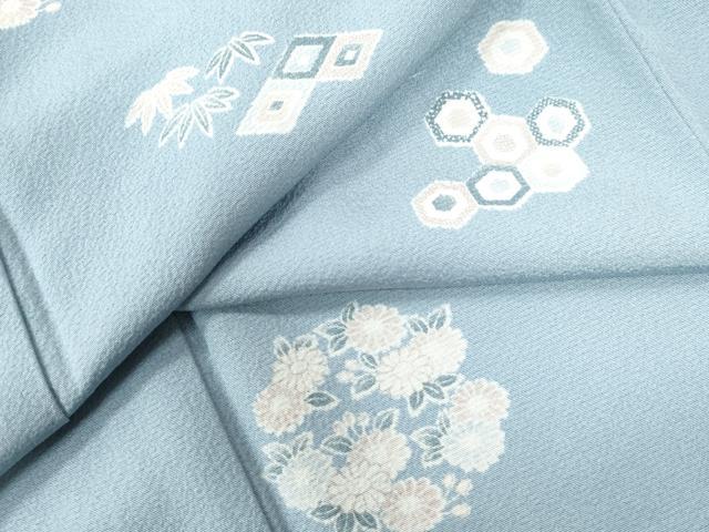 平和屋着物●上質な小紋　吉祥草花丸文　さが美扱い　正絹　逸品　CAAW8089yc