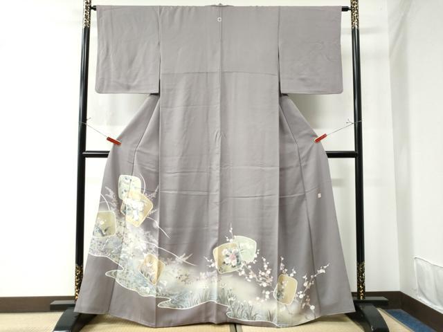 平和屋着物●豪華色留袖　作家物　駒刺繍　流水色紙草花文　暈し染め　金彩　正絹　逸品　CAAW8090yc