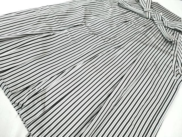 平和屋着物●男性　馬乗り袴　間道　正絹　逸品　CAAW8108yc