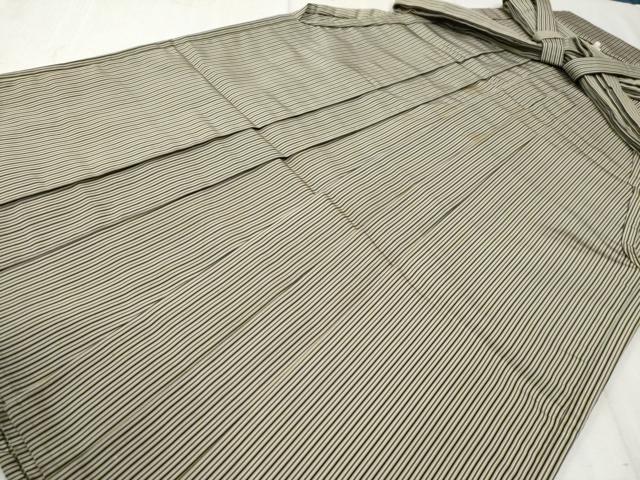 平和屋着物●男性　馬乗り袴　神代袴　間道　正絹　逸品　CAAW8109yc