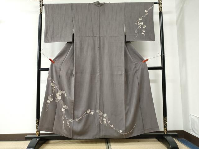 平和屋着物●訪問着　蔦の葉文　金彩　正絹　逸品　CAAW8114yc