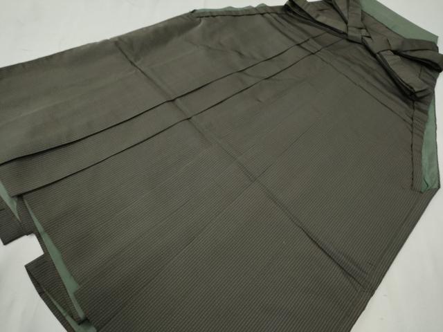 平和屋着物●男性　馬乗り袴　縞　正絹　逸品　CAAW8130yc