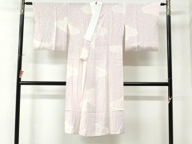 平和屋着物●長襦袢　無双仕立て　雲取り舞桜地紋　正絹　逸品　CAAW8160yc