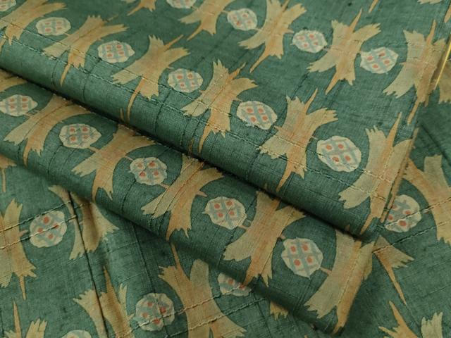 平和屋着物●上質な小紋　紬地　吉祥文　正絹　逸品　CAAW8169yc