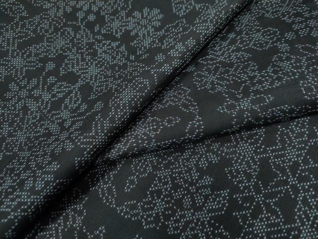 平和屋着物●本場大島紬　7マルキ　草花文　正絹　逸品　CAAW8176yc