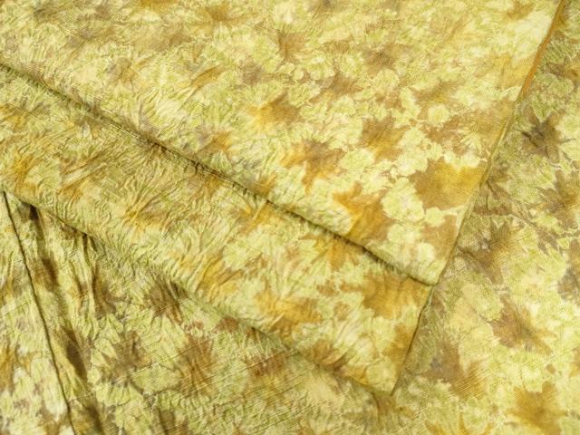 平和屋着物●上質な紬　絞り　舞花文　正絹　逸品　CAAW8177yc