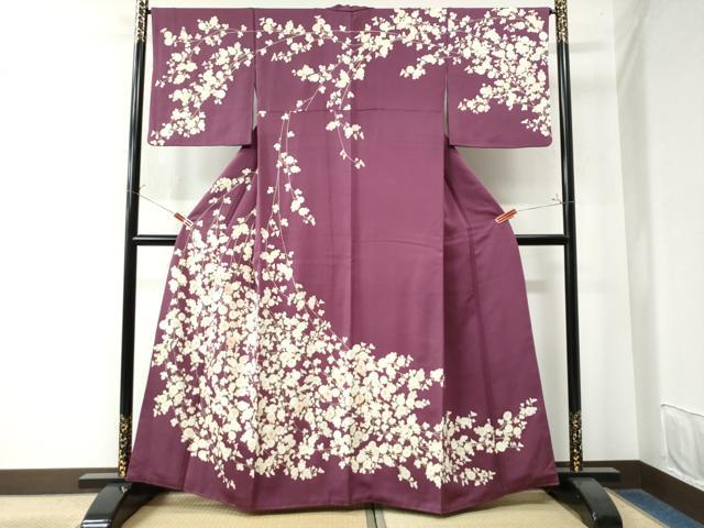 平和屋着物●訪問着　駒刺繍　枝菊文　金彩　正絹　逸品　CAAW8198yc