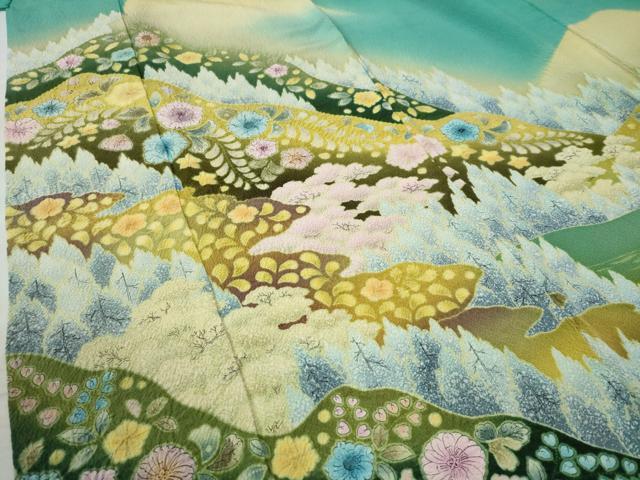 平和屋着物●豪華振袖　辻が花　絞り　暈し染め　正絹　逸品　CAAW8204yc 平和屋着物○豪華振袖 辻が花 絞り 暈し染め 正絹 逸品 CAAW8204yc