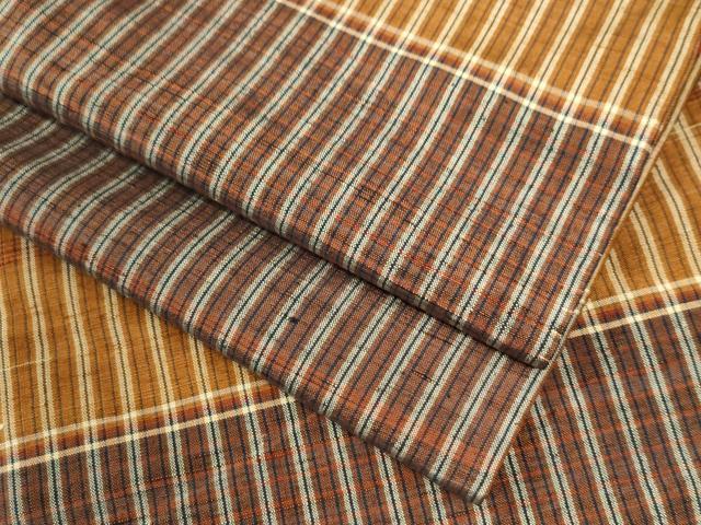 平和屋着物●上質な紬　格子柄　正絹　逸品　CAAW8227yc