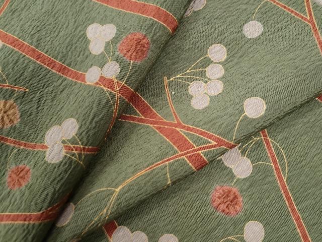 平和屋着物●上質な小紋　絞り　枝花文　金彩　正絹　逸品　CAAW8265yc
