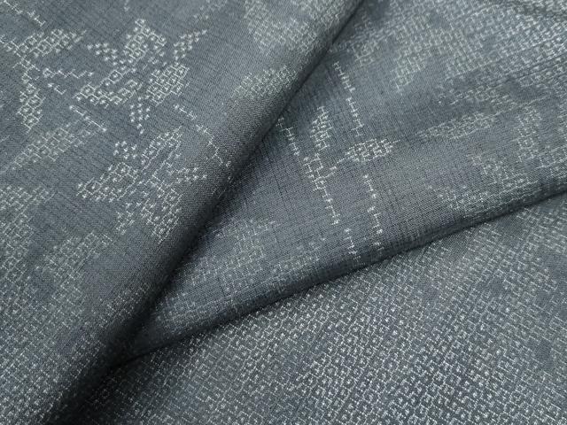 平和屋着物●結城紬　100亀甲　草花文　正絹　逸品　CAAW8278yc