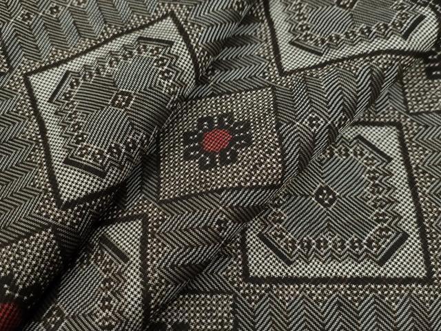 平和屋着物●本場大島紬　龍郷絣　正絹　逸品　未使用　CAAW8295yc