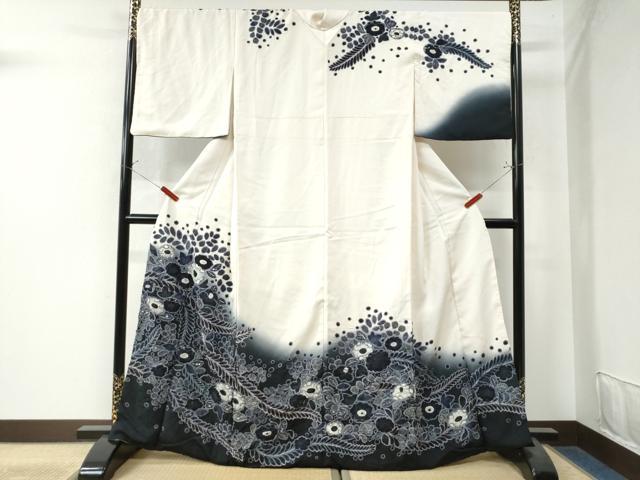 平和屋着物●訪問着　辻が花　絞り　暈し染め　正絹　逸品　CAAW8309yc