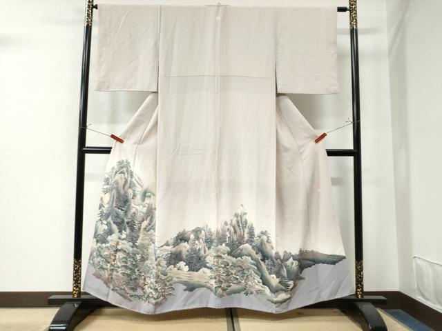 平和屋着物●京加賀友禅　松本健一　色留袖　遠山樹林文　暈し染め　正絹　逸品　CAAW8310yc