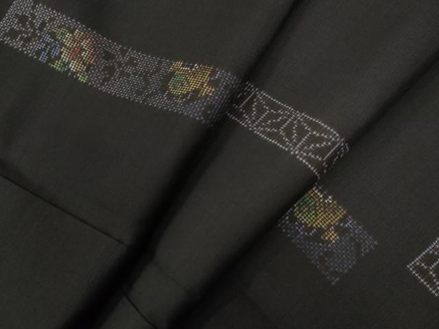 平和屋着物●本場大島紬　9マルキ　地空き　打ち出の小槌　短冊吉祥花文　正絹　逸品　CAAW8326yc