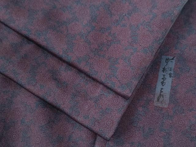 平和屋着物●重要無形文化財　人間国宝　中村勇二郎　江戸小紋　古代菊　正絹　逸品　CAAW8344yc