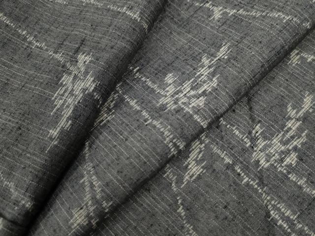 平和屋着物●上質な紬　枝花文　正絹　逸品　CAAW8361yc