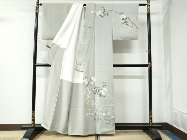 平和屋着物○京加賀糸目友禅作家 山崎巌 訪問着 枝花文