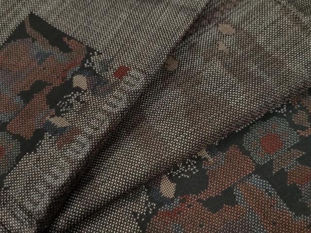 平和屋着物●本場大島紬　9マルキ　エジプト壁画文様　正絹　逸品　CAAW8392yc