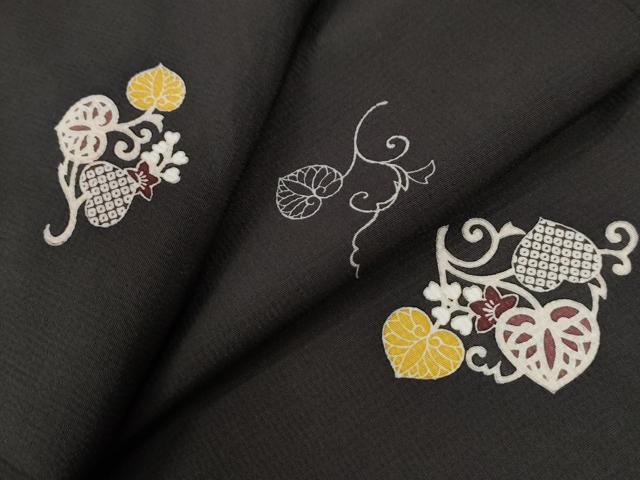 平和屋着物●上質な小紋　葵花唐草文　正絹　逸品　CAAW8398yc