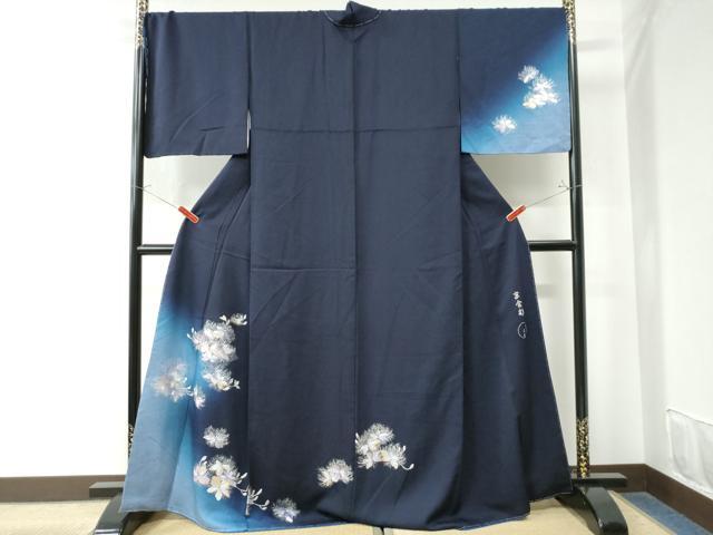 平和屋着物●金彩友禅　卓越技能者・名工・和田光正監修　訪問着　京金彩　華陽　舞花文　銀彩　御召縮緬　正絹　逸品　未使用　CAAW8413yc