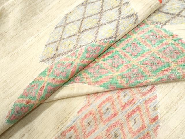 平和屋着物●上質な紬　地紙吉祥文　正絹　逸品　未使用　CAAW8455yc