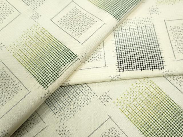 平和屋着物●上質な紬　色紙吉祥文　正絹　逸品　CAAW8464yc