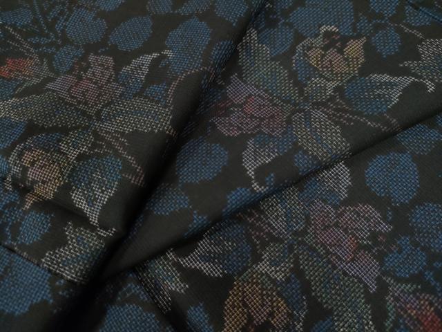 平和屋着物●本場大島紬　9マルキ　枝花文　正絹　逸品　未使用　CAAW8466yc