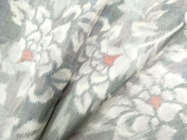 平和屋着物●上質な紬　霞更紗花唐草文　正絹　逸品　未使用　CAAW8475yc