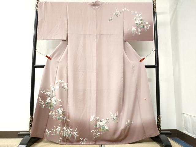 平和屋着物●本加賀友禅作家　北村比呂志　訪問着　枝花文　暈し染め　正絹　逸品　CAAW8497yc