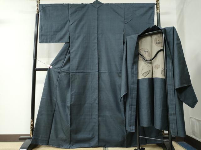 平和屋着物●本場大島紬　アンサンブル　100亀甲　総詰め　正絹　逸品　未使用　CAAW8529yc