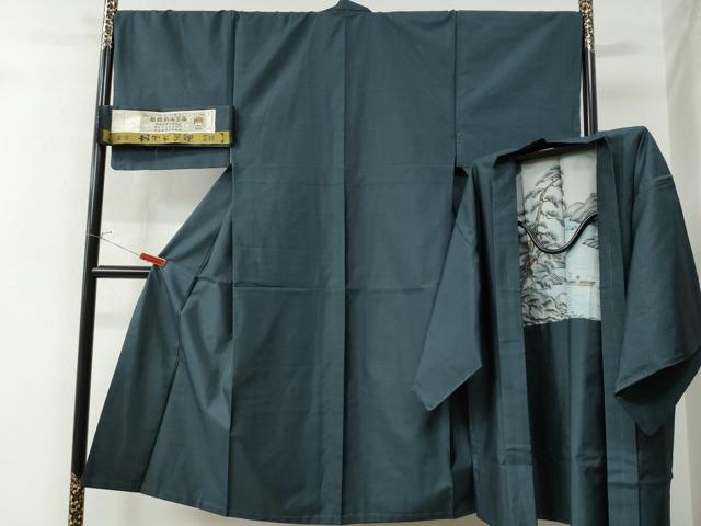 平和屋着物●男性　本場村山大島紬　アンサンブル　80亀甲　総詰め　田代織物謹製　証紙付き　正絹　逸品　CAAW8539yc