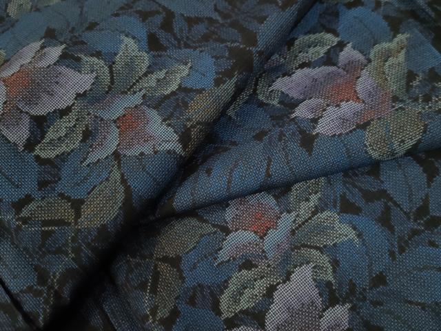 平和屋着物●本場大島紬　9マルキ　枝花文　正絹　逸品　CAAW8550yc