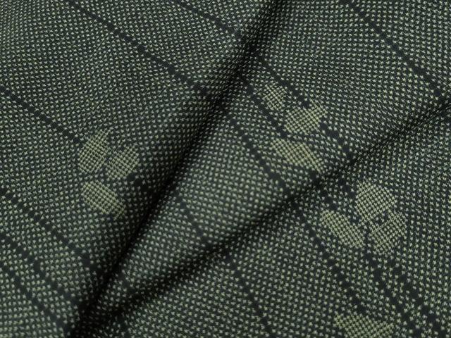 平和屋着物●本場大島紬　7マルキ　枝葉文　正絹　逸品　CAAW8576yc