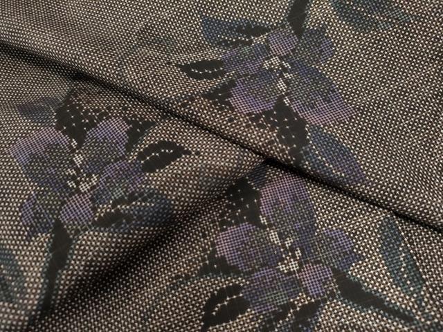 平和屋着物●本場大島紬　7マルキ　花唐草文　正絹　逸品　未使用　CAAW8600yc