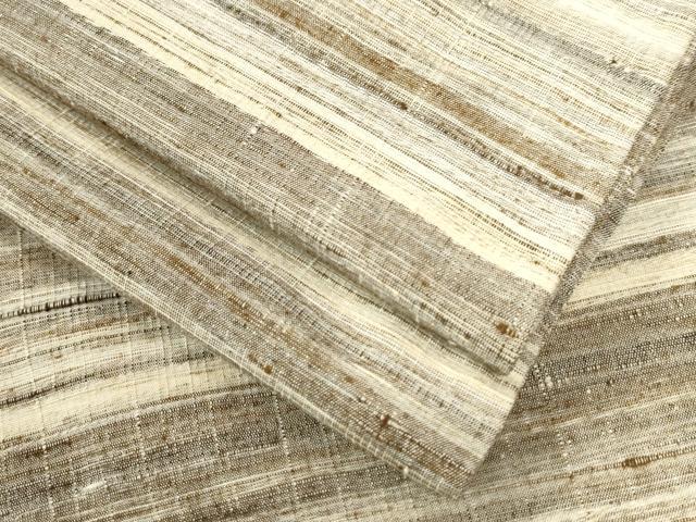 平和屋着物●インド・アッサム　野蚕糸　手織　ムガシルク　胴抜き仕立て　霞文　正絹　逸品　CAAW8604yc