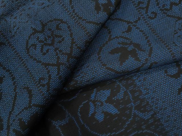 平和屋着物●本場大島紬　9マルキ　更紗花唐草文　やまと誂製　正絹　逸品　未使用　CAAW8622yc