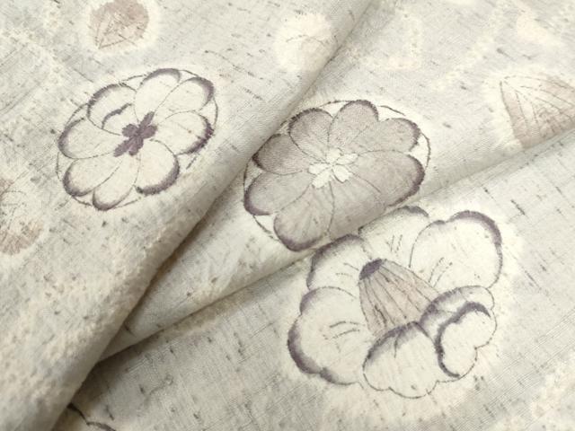 平和屋着物●上質な小紋　紬地　辻が花　手描き　絞り　正絹　逸品　CAAW8633yc