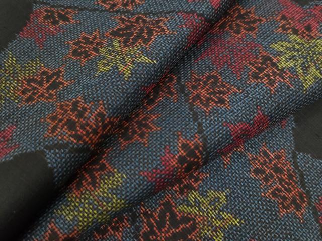 平和屋着物●本場大島紬　7マルキ　楓　正絹　逸品　未使用　CAAW8635yc