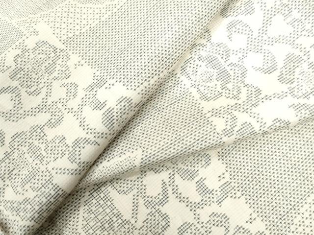 平和屋着物●本場大島紬　白大島　9マルキ　160亀甲　短冊花唐草文　正絹　逸品　CAAW8685yc